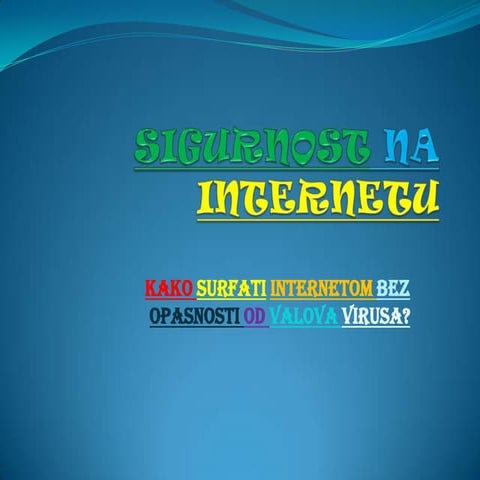532 sigurnost na internetu | PPTX