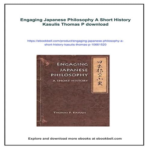 Engaging Japanese Philosophy A Short History Kasulis Thomas P | PDF