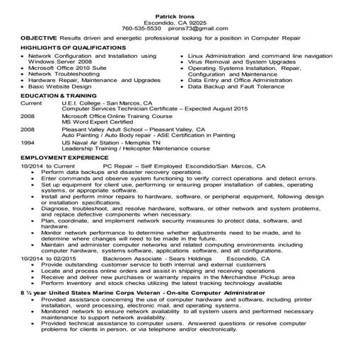 Resume Justin Mattke 020816 | DOCX