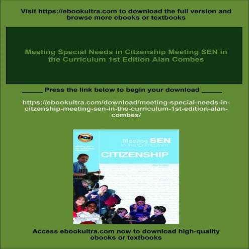 Meeting Special Needs in Citzenship Meeting SEN in the Curriculum 1st ...