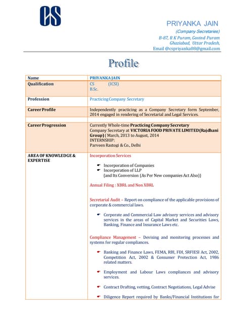 CA Firm Profile | PPTX