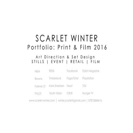 Scarlet Winter_Portfolio PRINT AND FILM 2016 | PDF
