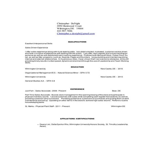 seaworld resume 2015 | DOCX