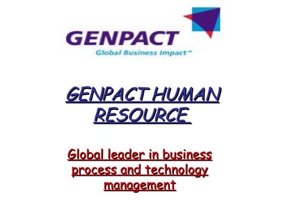 Genpact – Key Policies and Practices | PPT