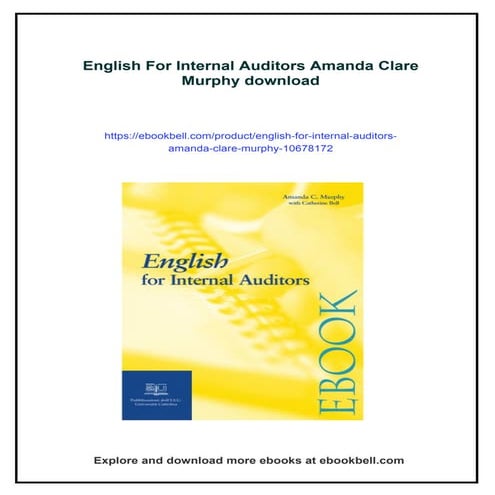 English For Internal Auditors Amanda Clare Murphy | PDF