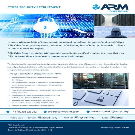 ARM Cyber Security Brochure Sept 15 | PDF