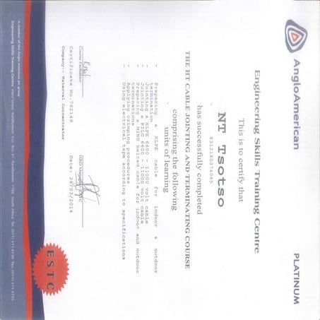 HT Certificate | PDF