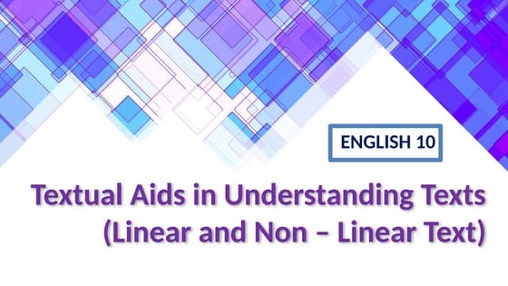 Lesson Plan for English 7-Linear & non-linear text.docx | Technology ...