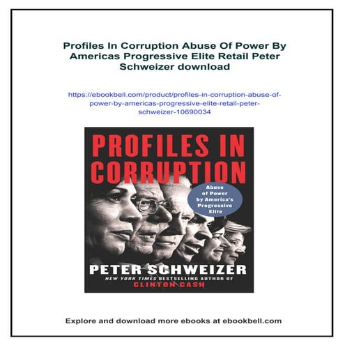 Profiles In Corruption Abuse Of Power By Americas Progressive Elite ...