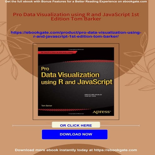 Pro Data Visualization Using R And Javascript 1st Edition Tom Barker Pdf 9761