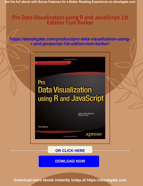 Pro Data Visualization Using R And Javascript 1st Edition Tom Barker Pdf 9761