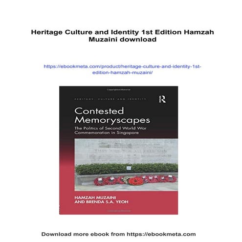 Heritage Culture and Identity 1st Edition Hamzah Muzaini | PDF