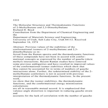 5353The Molecular Structures and Thermodynamic Functions.docx