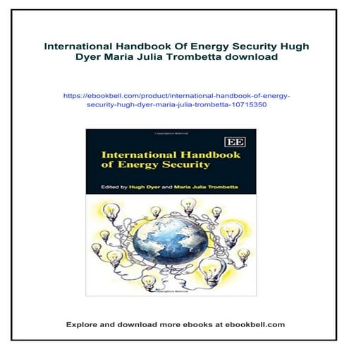 International Handbook Of Energy Security Hugh Dyer Maria Julia ...