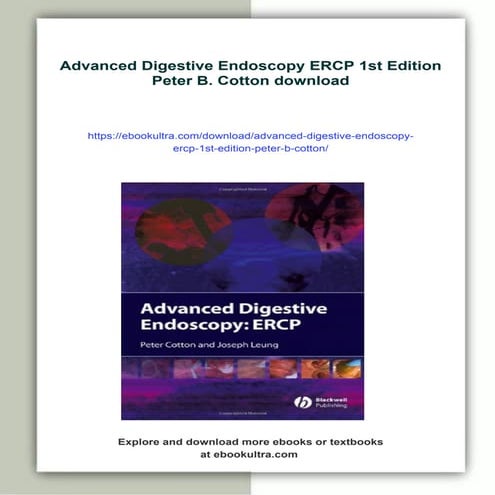 Advanced Digestive Endoscopy ERCP 1st Edition Peter B. Cotton | PDF