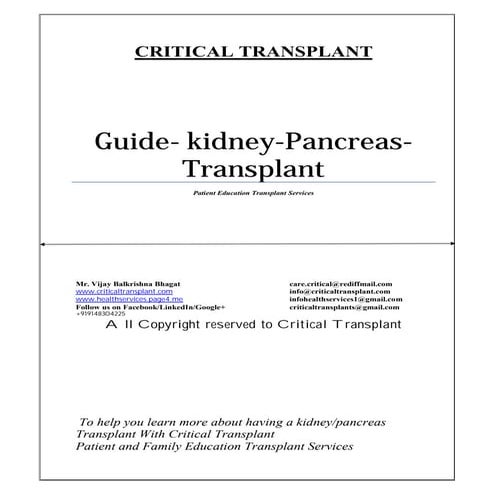 Kidney transplantation | PPTX