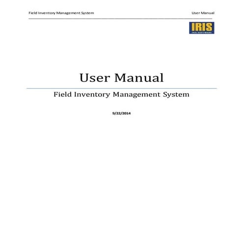 User Manual - FIMS | PDF | Free Download