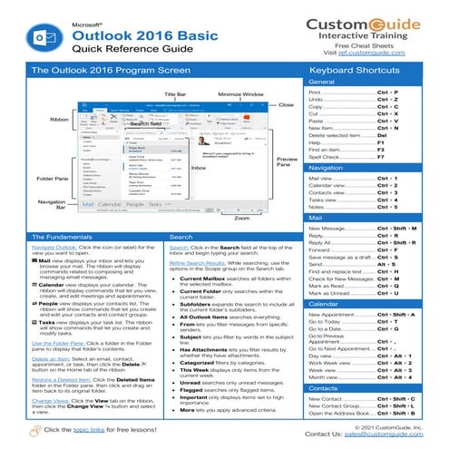 Outlook 2016 Basic - Quick Reference.pdf