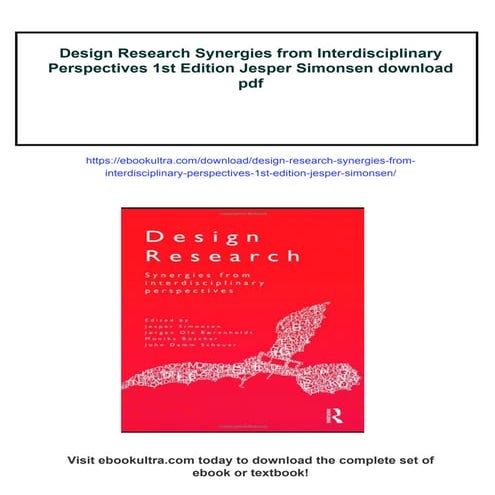 Design Research Synergies from Interdisciplinary Perspectives 1st ...