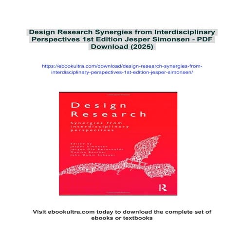 Design Research Synergies from Interdisciplinary Perspectives 1st ...