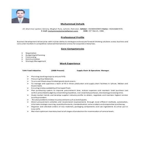 Zohaib CV | DOCX