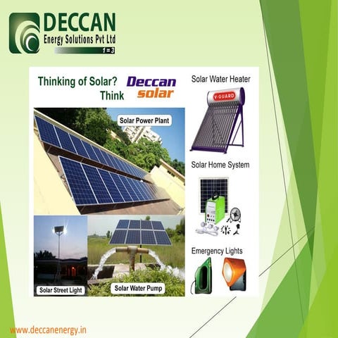 Solar Light Equipments by Deccan Energy Solutions Pvt Ltd, Chennai | PPT