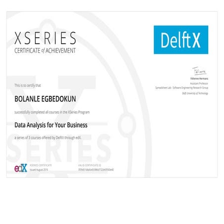 XSeries Certificate _ edX Credentials | PDF
