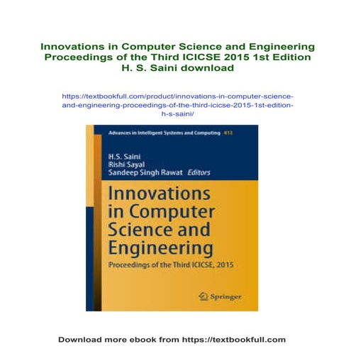 Innovations in Computer Science and Engineering Proceedings of the ...