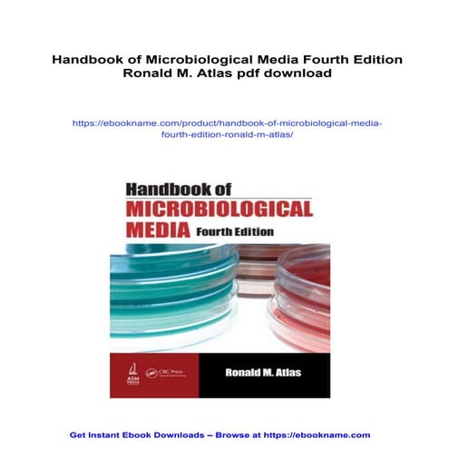 Handbook of Microbiological Media Fourth Edition Ronald M. Atlas | PDF
