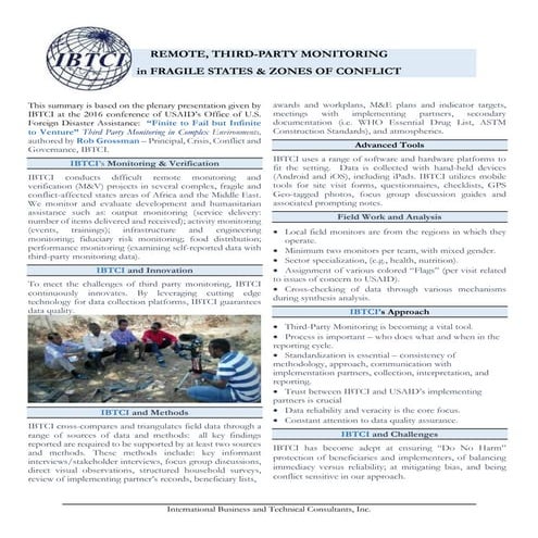 3rd Party Monitoring in Fragile States (1) | PDF