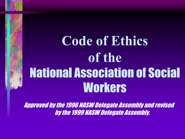 Social work values & ethics | PPTX