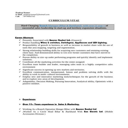 Pradeep Resume | DOC