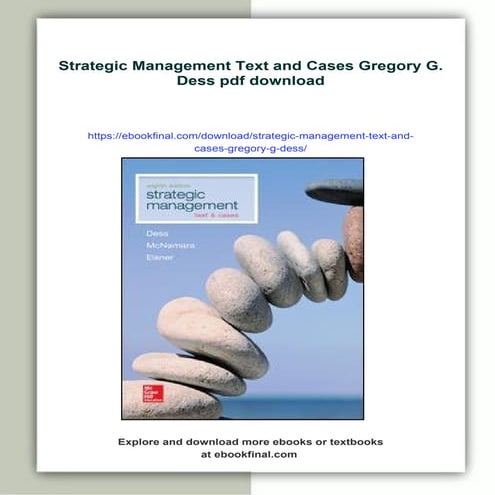 Strategic Management Text and Cases Gregory G. Dess | PDF