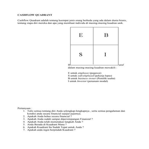 CASHFLOW QUADRANT | DOC