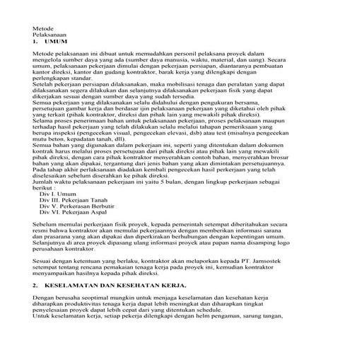 CONTOH RENCANA KERJA DAN SYARAT-SYARAT PAGAR | DOCX