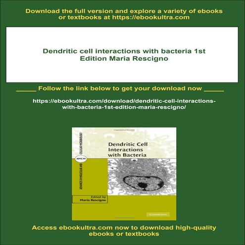 Dendritic cell interactions with bacteria 1st Edition Maria Rescigno | PDF