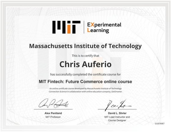 Prosenjit Saha MIT Course Certificate | PPT