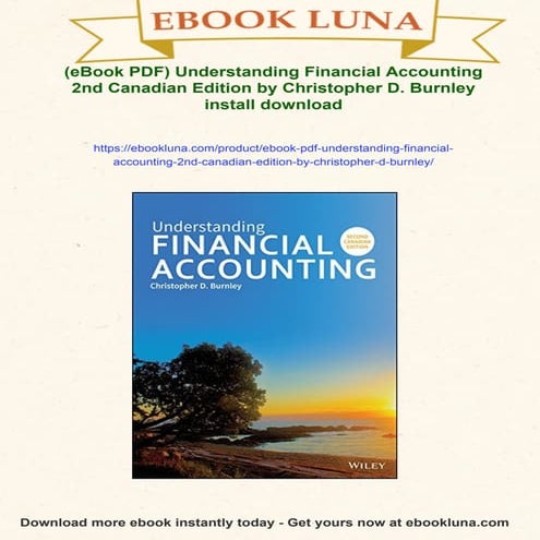 (eBook PDF) Understanding Financial Accounting 2nd Canadian Edition by ...