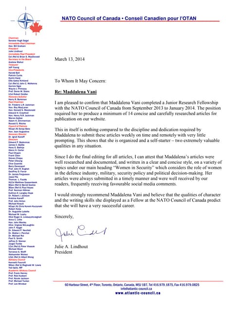 OHCHR RECOMMENDATION LETTER_MADDALENA_LUCALUPOLI | PDF