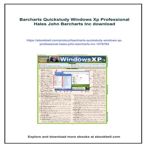 Barcharts Quickstudy Windows Xp Professional Hales John Barcharts Inc | PDF