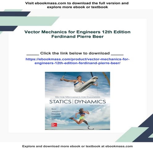 Vector Mechanics for Engineers 12th Edition Ferdinand Pierre Beer | PDF
