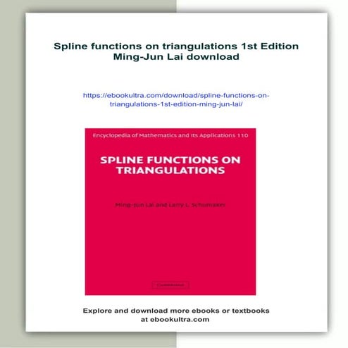 Spline functions on triangulations 1st Edition Ming-Jun Lai | PDF