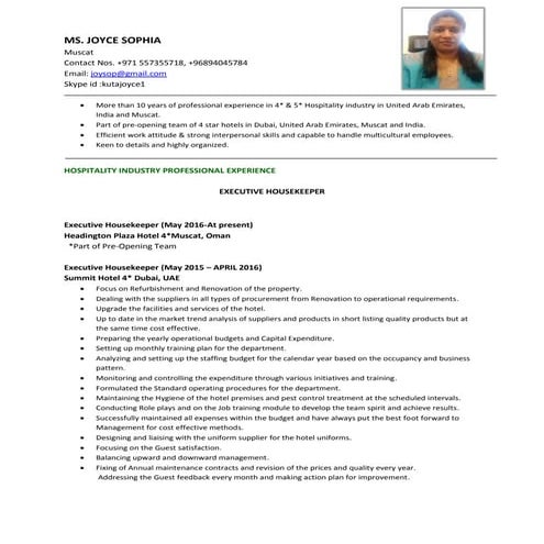 JOYCE CV pdfb 2016 | PDF