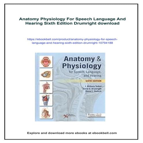 Anatomy Physiology For Speech Language And Hearing Sixth Edition ...