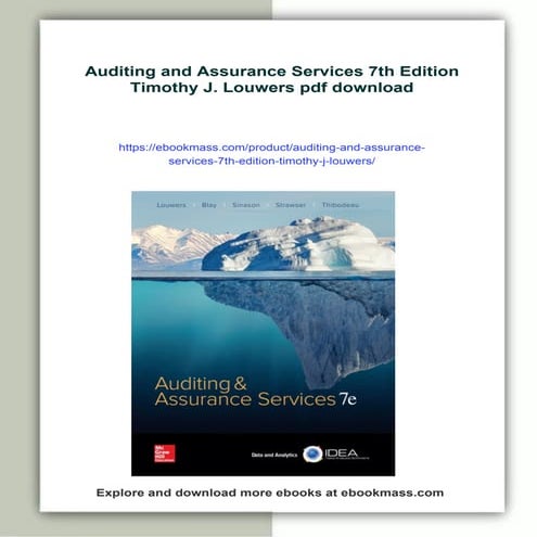 Auditing and Assurance Services 7th Edition Timothy J. Louwers | PDF