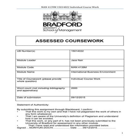 IBE coursework | PDF