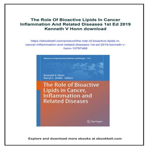 The Role Of Bioactive Lipids In Cancer Inflammation And Related ...