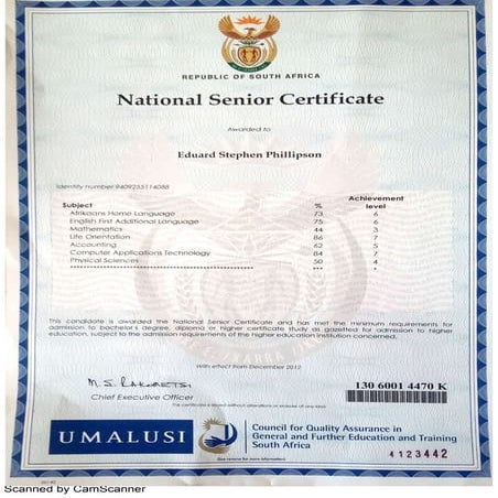 Grade 12 Certificate | PDF