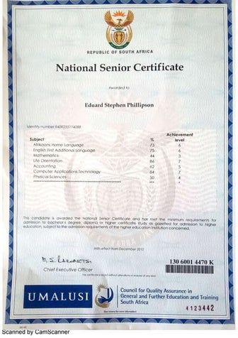 Grade 12 Certificate | PDF