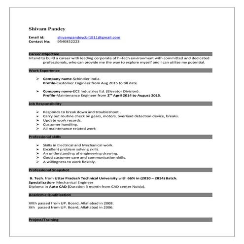 shivam pandey with experience (1) | PDF